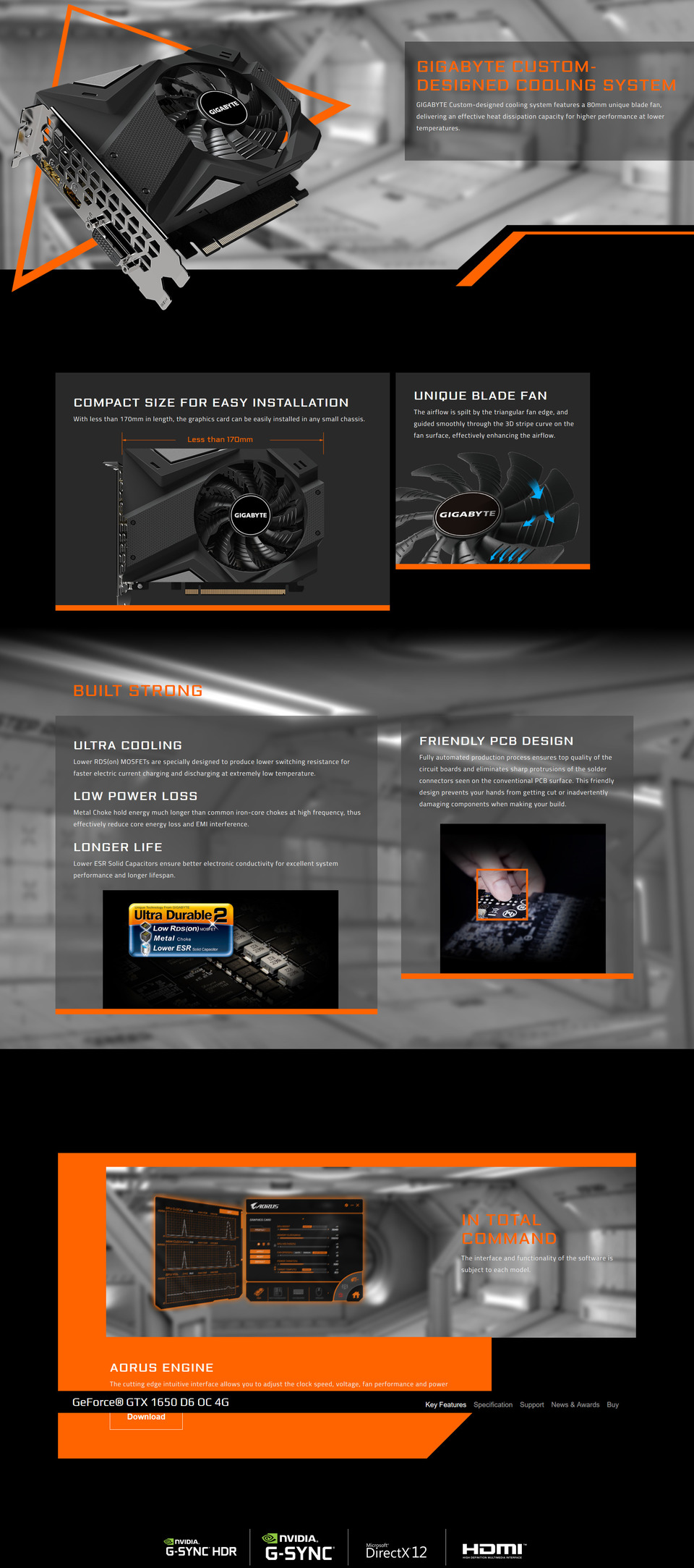Gigabyte GTX 1650 4GB OC Graphics Card GV-N1656OC-4GD | Computer Alliance